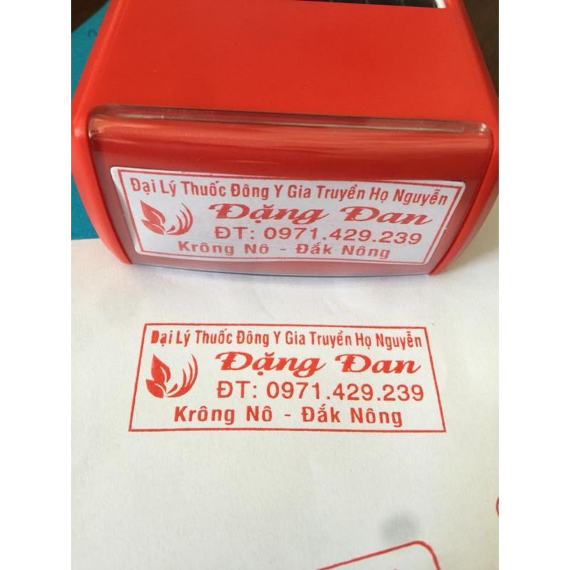 Store stamp, 4-row company stamp, size 58mmx22mm. | Shopee Philippines