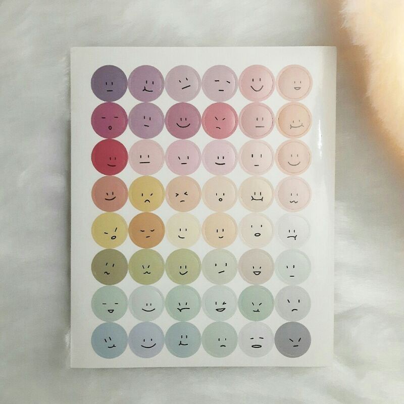Smiley Emoticon Face Decorative Stickers Scrapbooking Planner Label ...