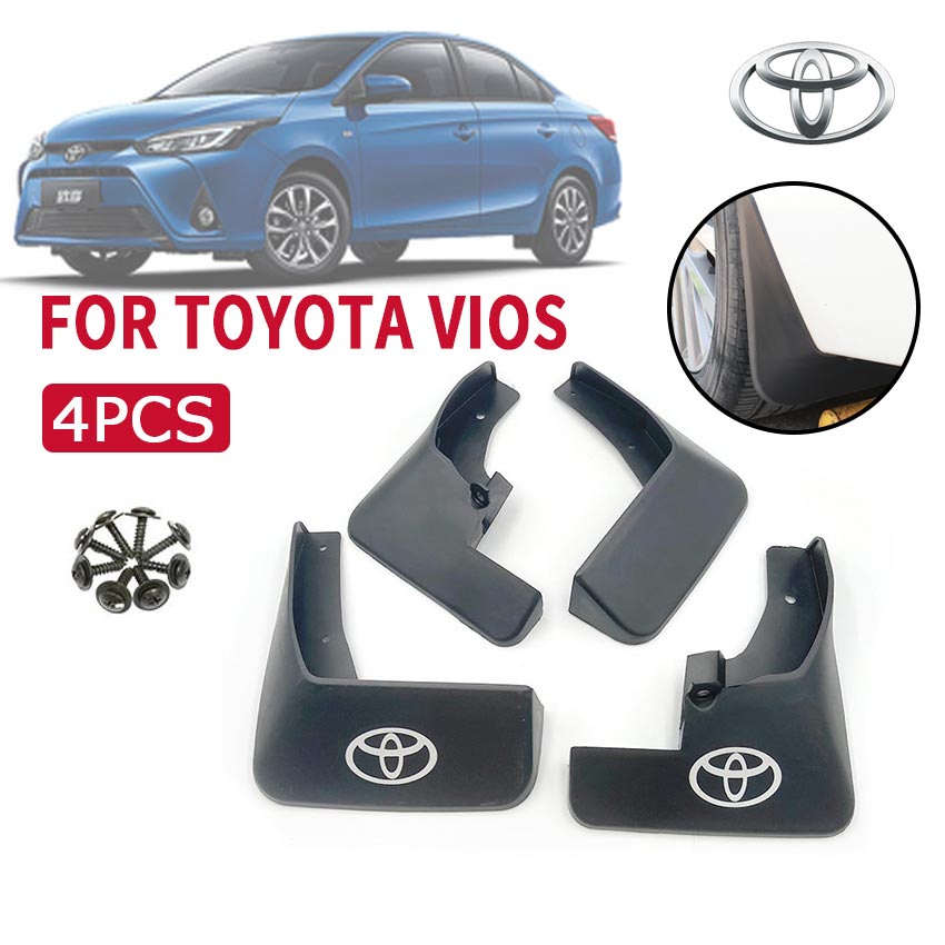 4 Pcs for Ford Toyota Vios 2008-2013/ 2014-2022 Mudguard Mud Guard ...