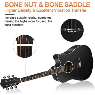 KAWES 41 inch Acoustic Electric Guitar With 4EQ Pickup with Truss Rod ...