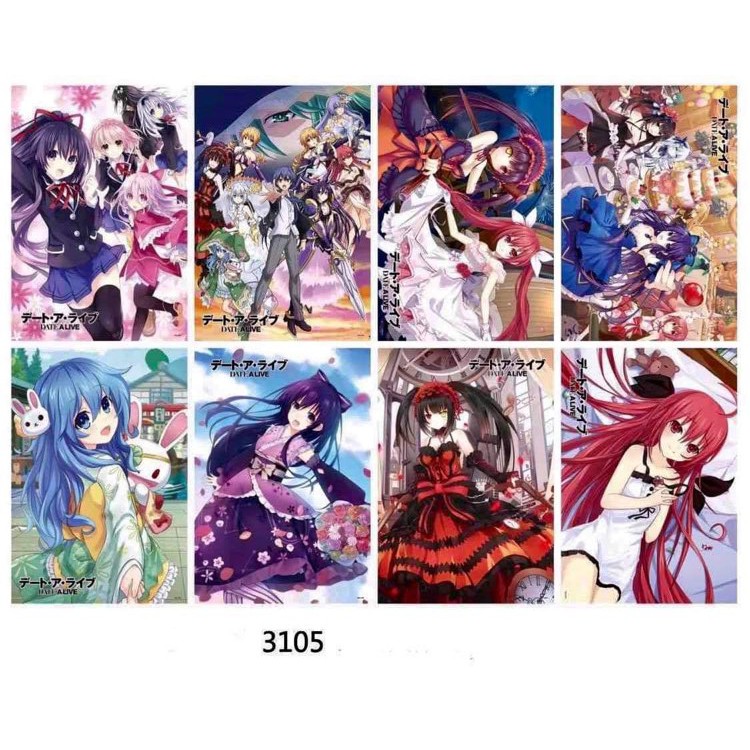 DATE A LIVE POSTERS 8 PIECES A3 SIZE | Shopee Philippines