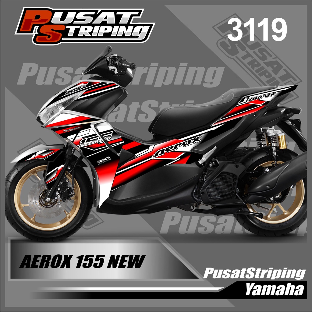 3119-Alon new 155 Striping Sticker Semi Full Racing Design Trim ...