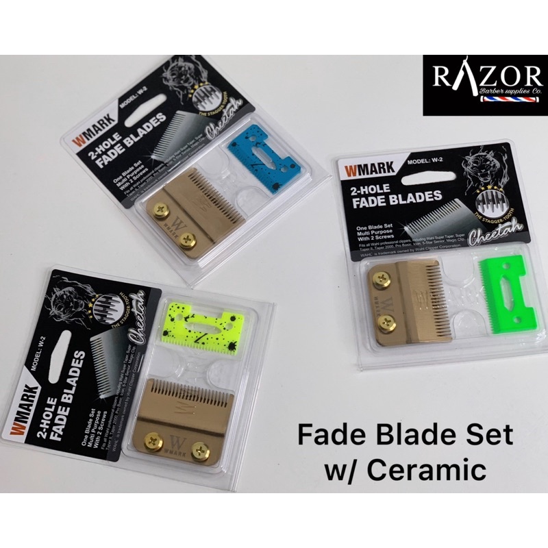 Taper Blade/Fade Blade with Colored Ceramic Blade Razor Barber Supplies ...