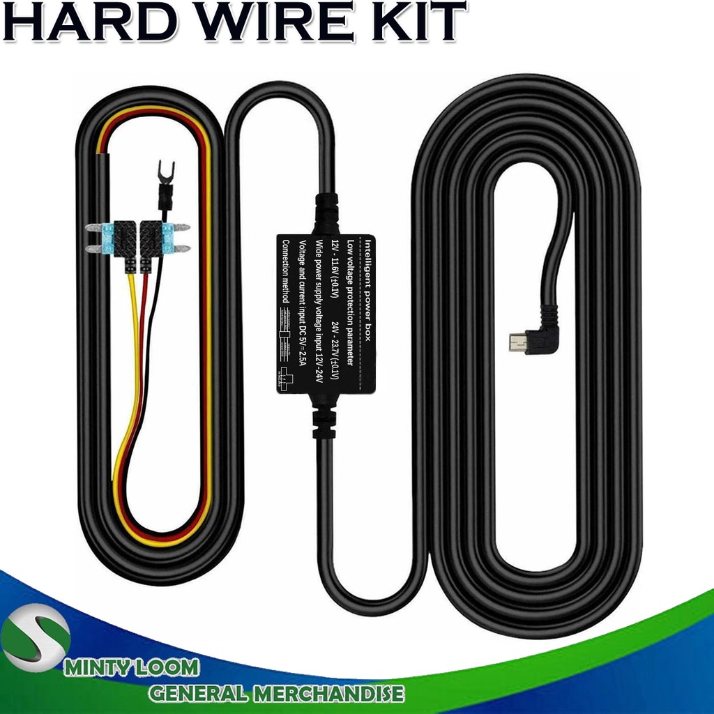 Dash Cam Hard Wire Kit Mini USB,Built-in Fuse 5V/2A 10 feet for in Car ...