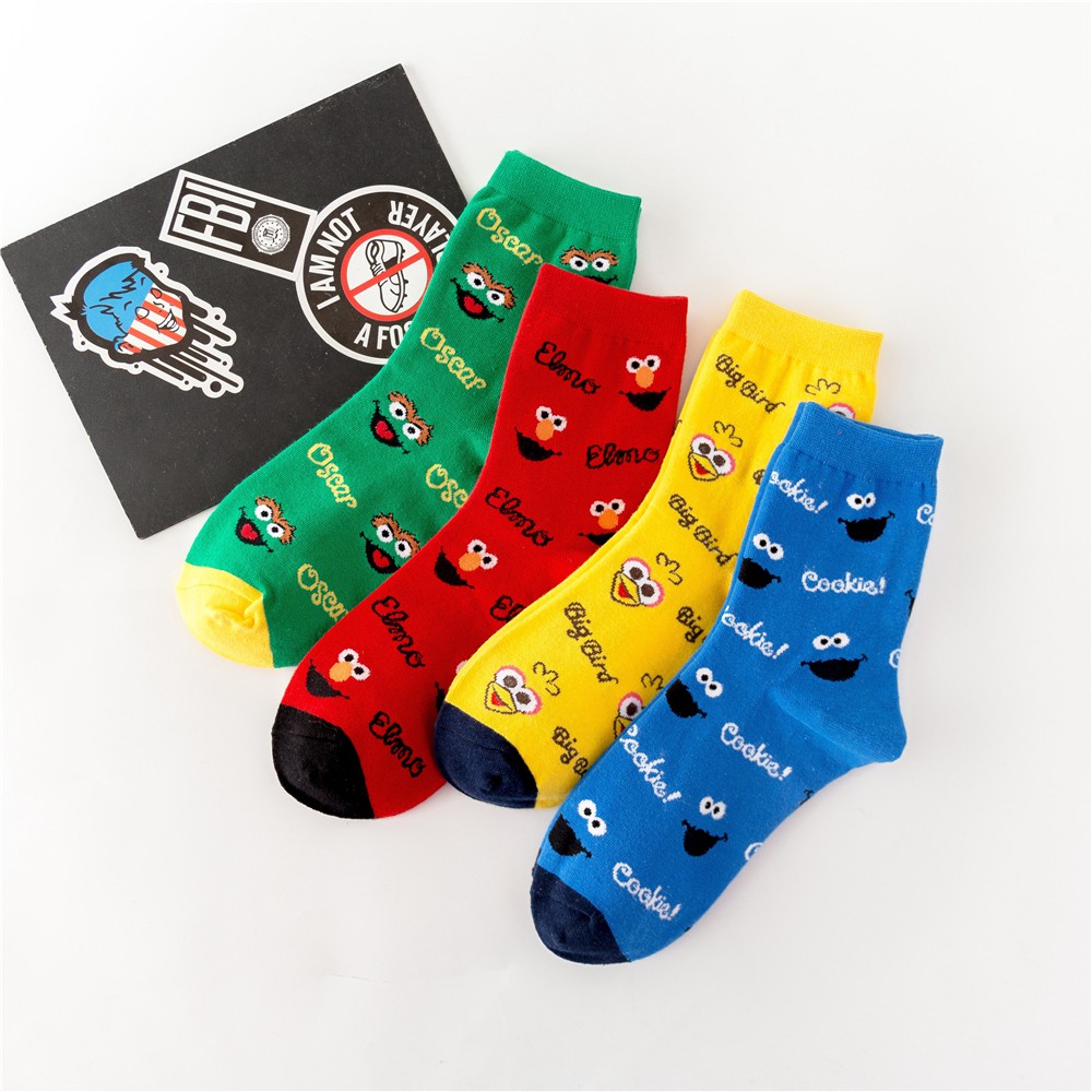 Sesame Street Elmo Cookie Monster Socks | socksbuffet | Shopee Philippines