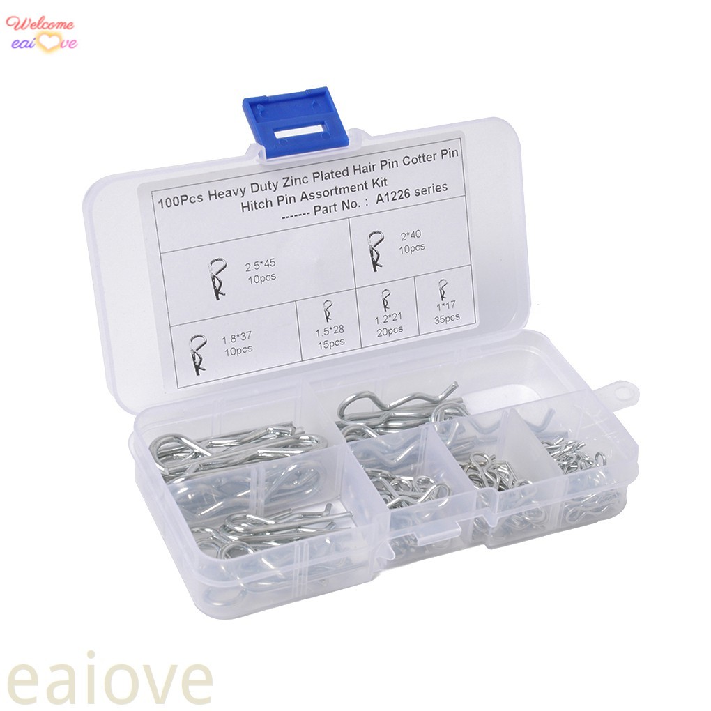 [eaiove]100 Pcs R Type Spring Cotter Pin Car Heavy Duty Split Clamp ...