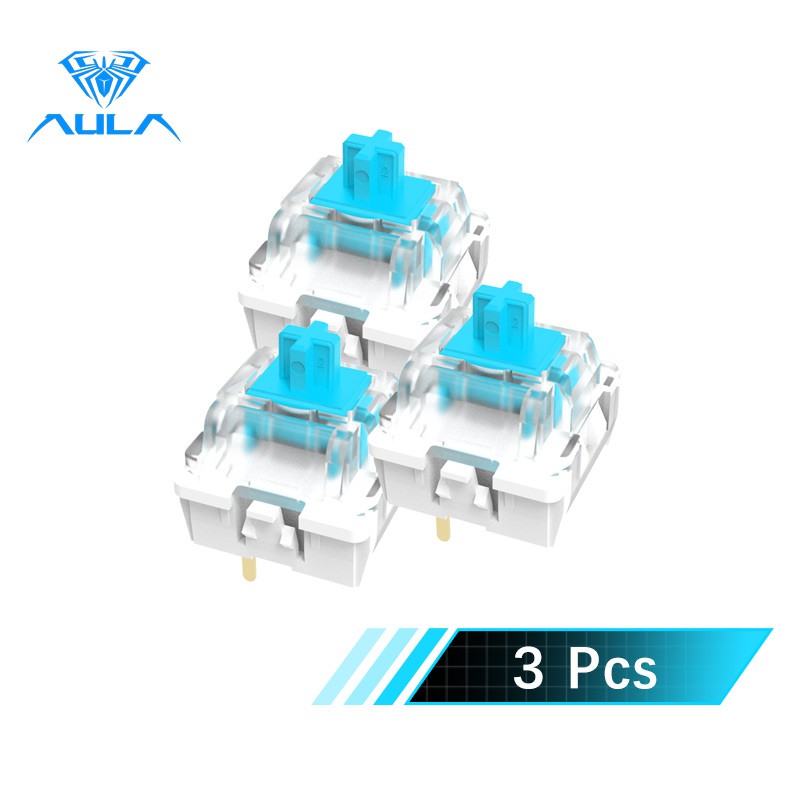 AULA 3 Pin 15mm Blue Mechanical Switch Brown Replacement Spare Parts ...
