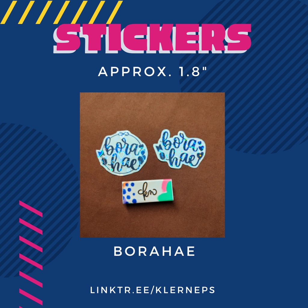 BTS Borahae Transparent Stickers (pls read description) | Shopee ...