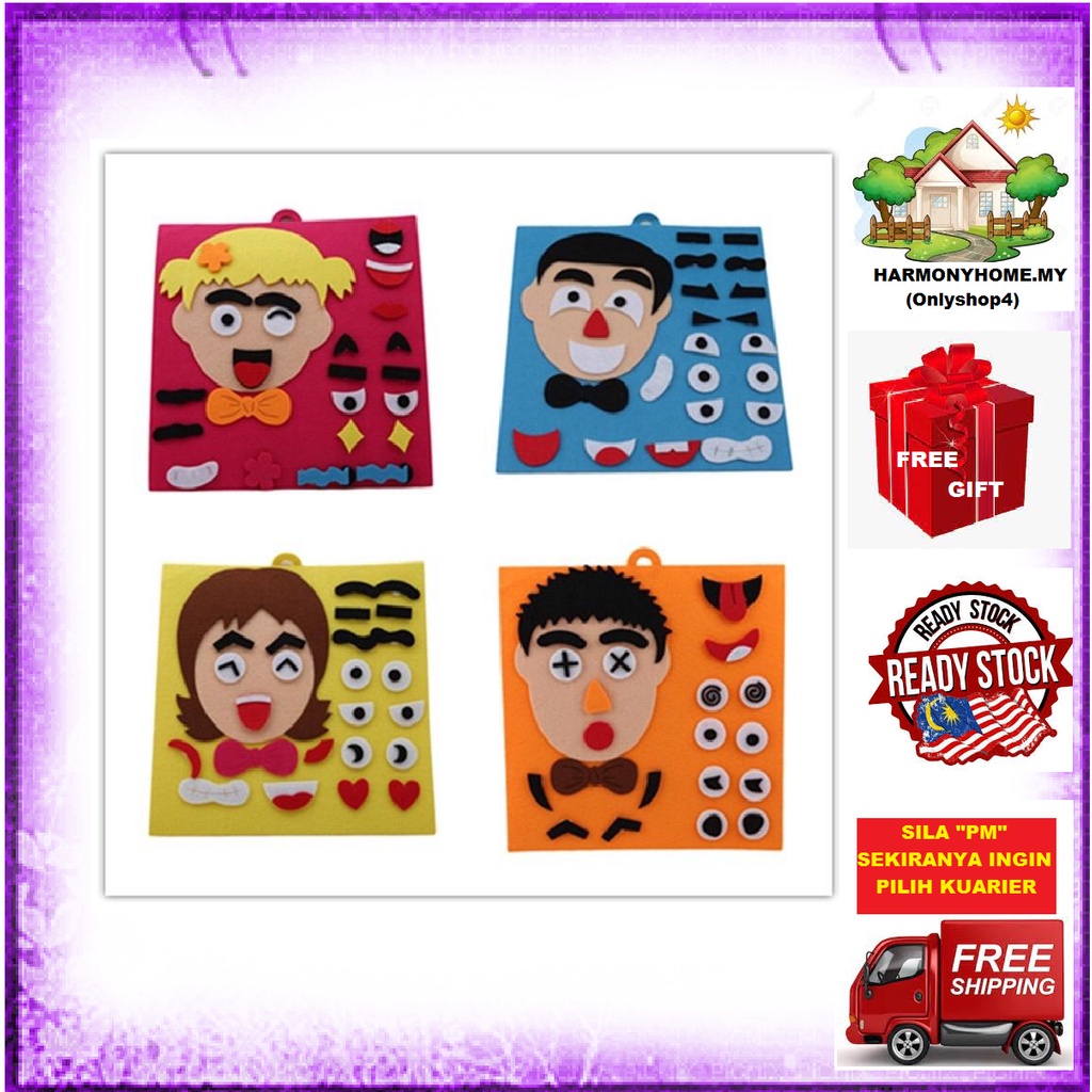 SENSORY TOY-Set 3D Parents and Kids Five Senses DIY Assembling Puzzle ...