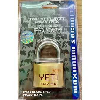 Yeti 50mm Brass Anti-Cut Padlock (Genuine) | Shopee Philippines