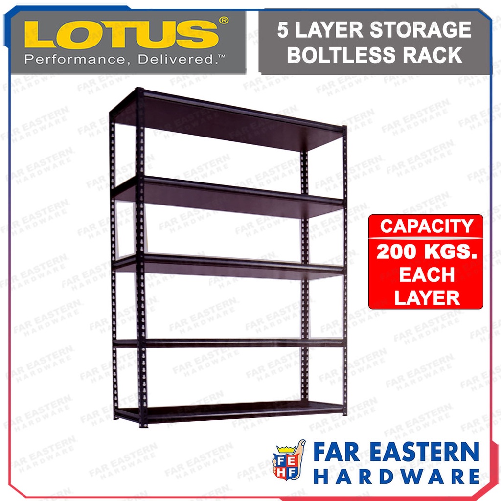 LOTUS 5 Layer Storage Boltless Rack Metal Shelf LTH330-5SRX LTVAR ...