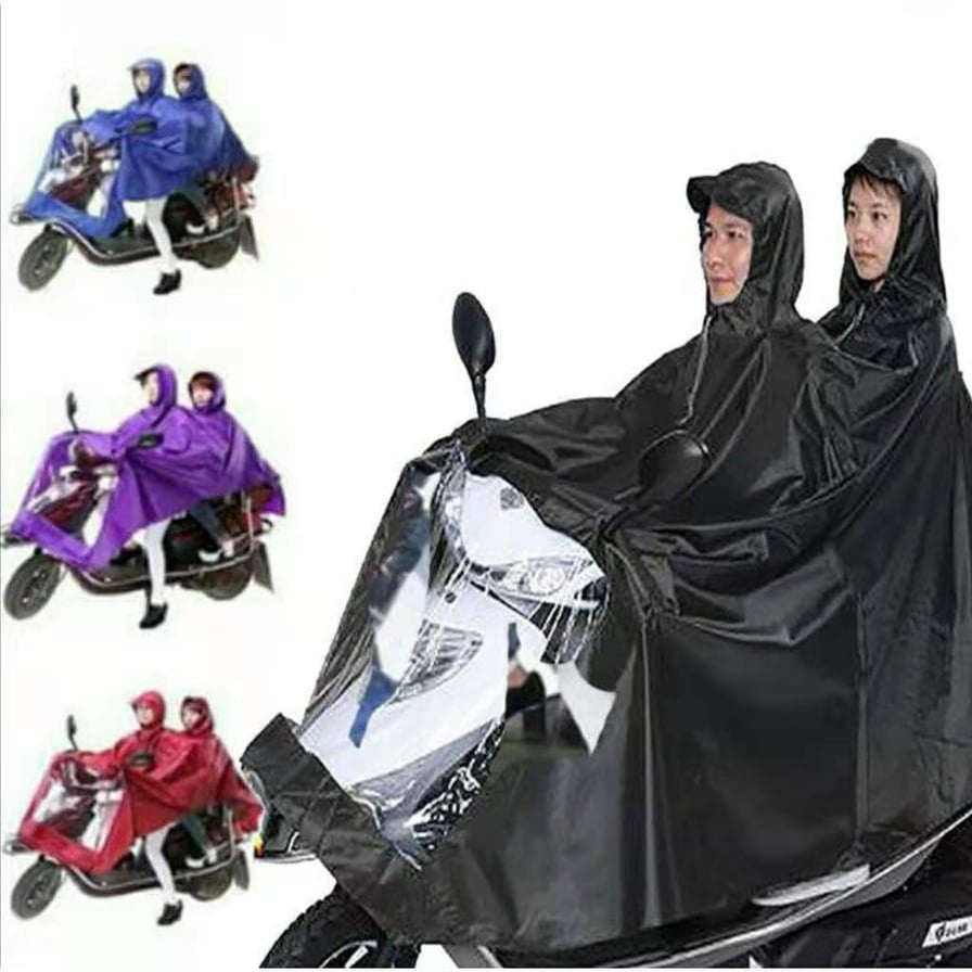 double person Raincoat Motor Bike Bicycle Rain Coat Pack For Couple ...