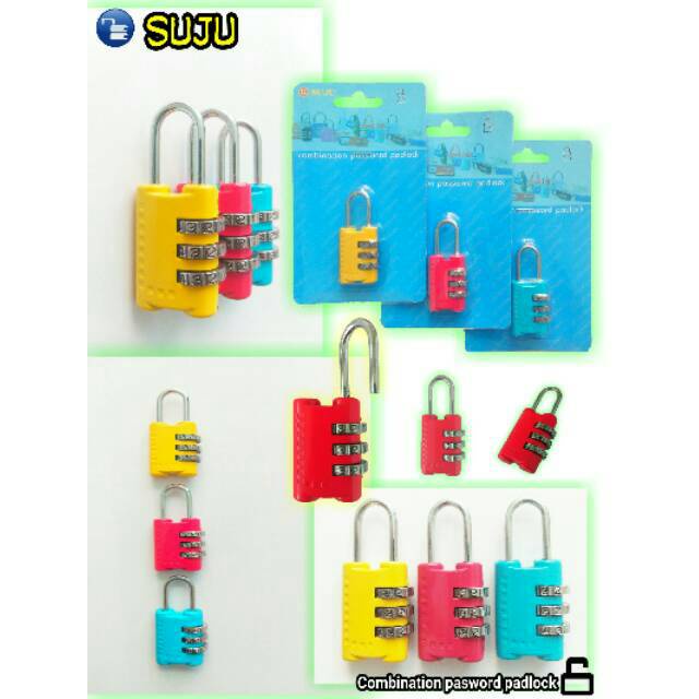Original SUJU bag suitcase padlock. 3 digit number combination padlock ...