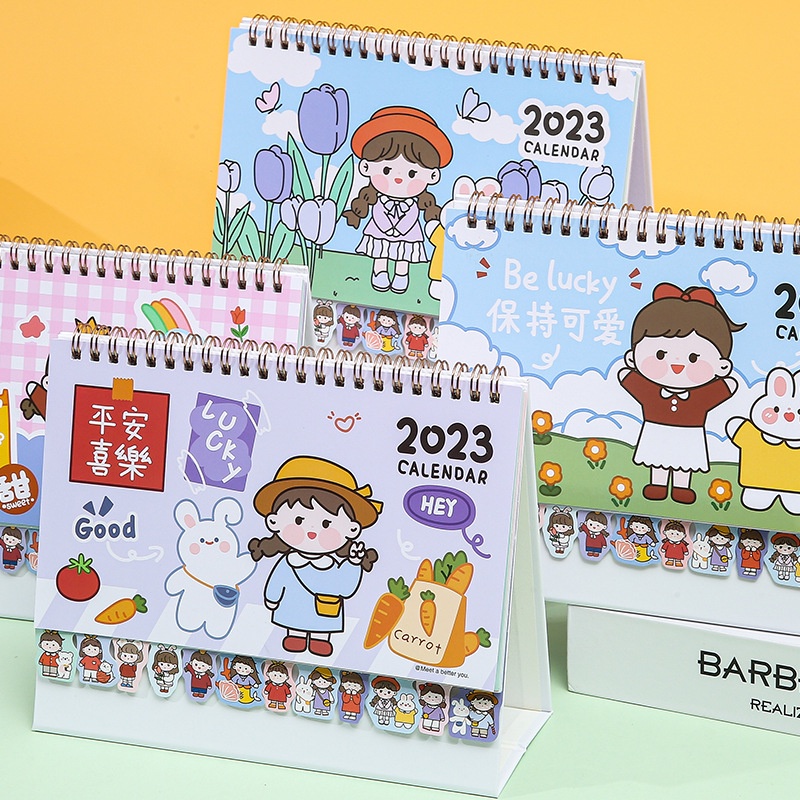 Calendar 2023 Kawaii Planner Notebook Cute Desktop Cartoon Desktop ...