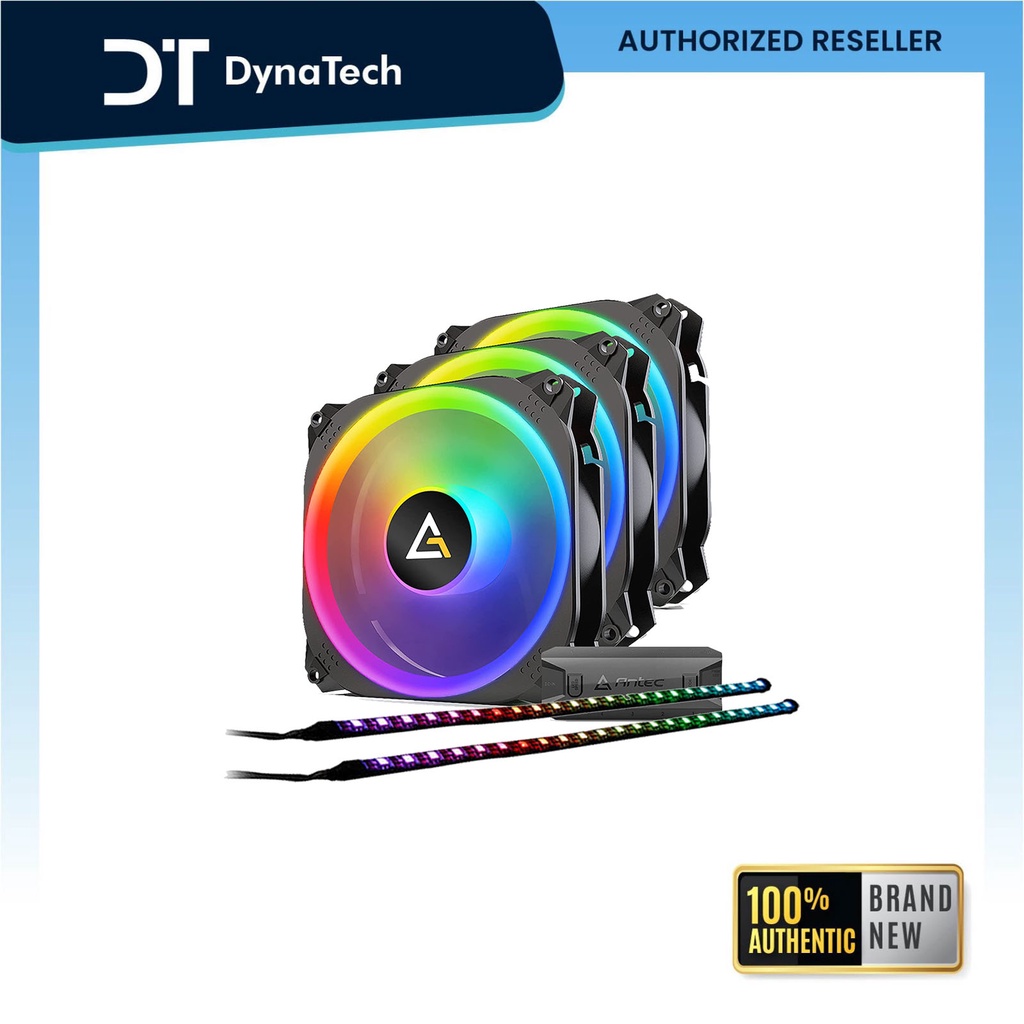 Antec PRIZM 120 ARGB 3+2+C 120mm PWM Fan Dual Ring with RGB Led Strips ...