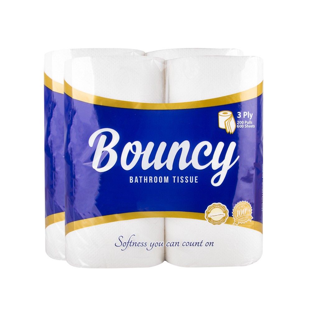 Bouncy Bathroom Tissue 3 Ply 200 Pulls x 8 Rolls | Shopee Philippines