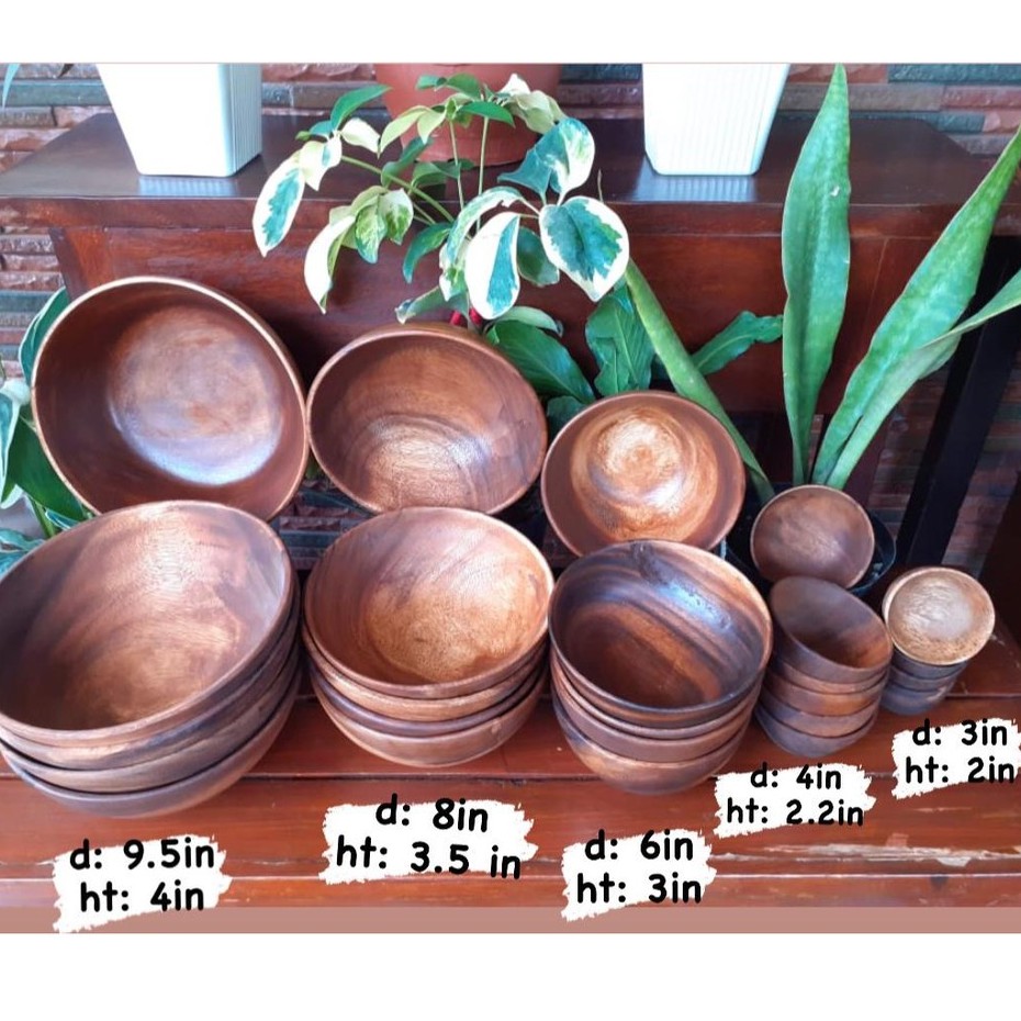 BOWLS - (Wooden / Native Tableware) | Shopee Philippines