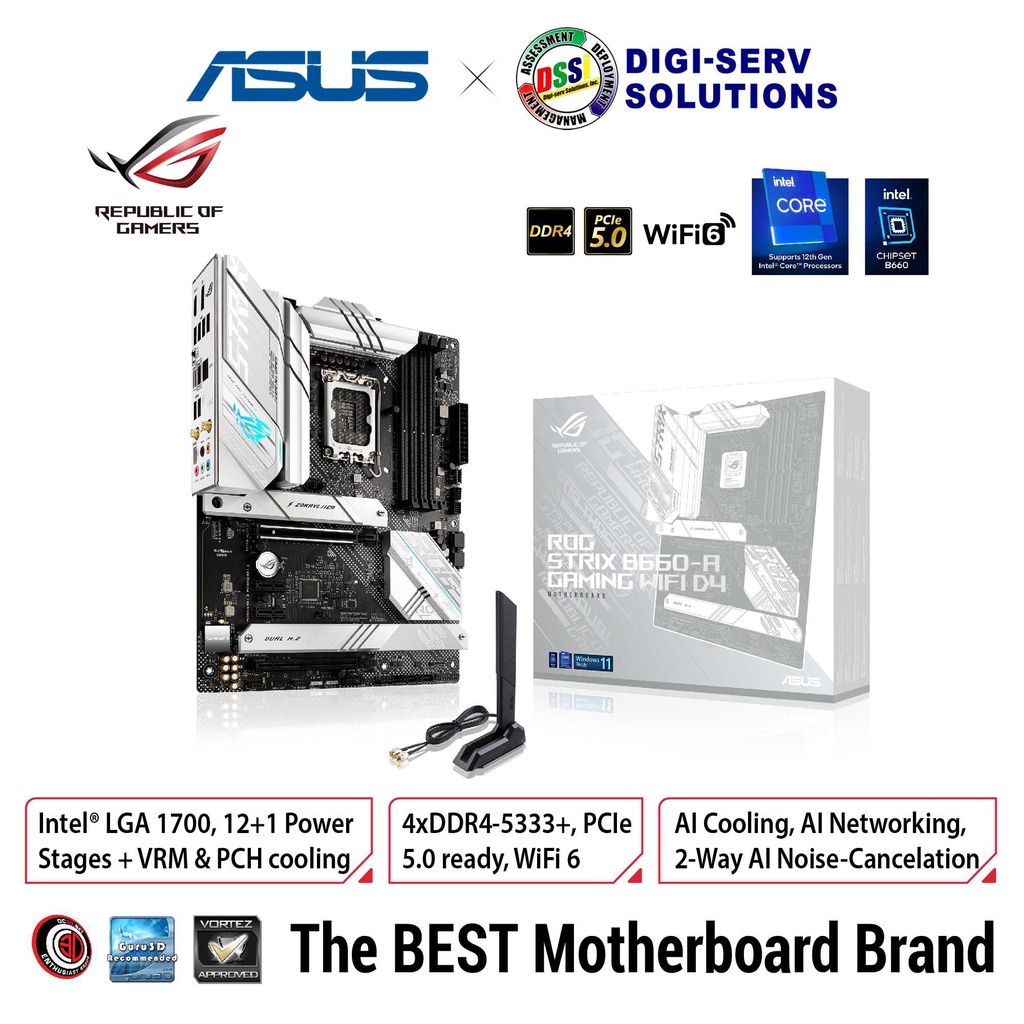 ASUS ROG Strix B660-A Gaming WiFi D4 Intel® LGA 1700 ATX gaming ...