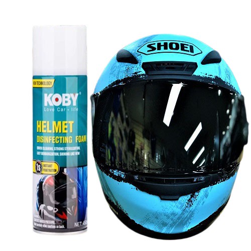 Original Koby Helmet 450ml Disinfecting Foam Spray and 20ml Anti Rain ...