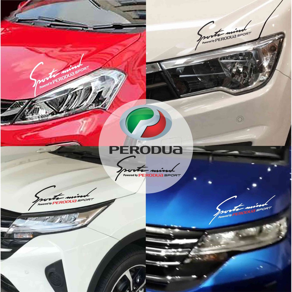 Car Sticker Sports Mind PERODUA Myvi Aruz Axia Bezza Viva | Shopee ...