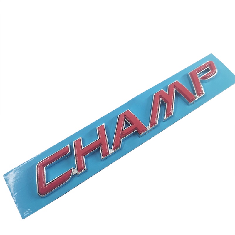 1 x ABS CHAMP Letter Logo Car Auto Decorative Emblem Sticker Badge ...