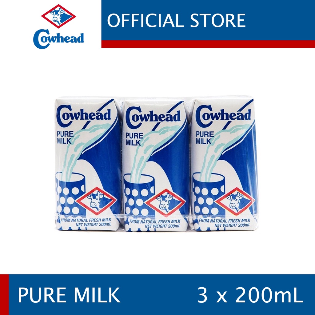 Cowhead Pure Milk 200mL x 3 | Shopee Philippines