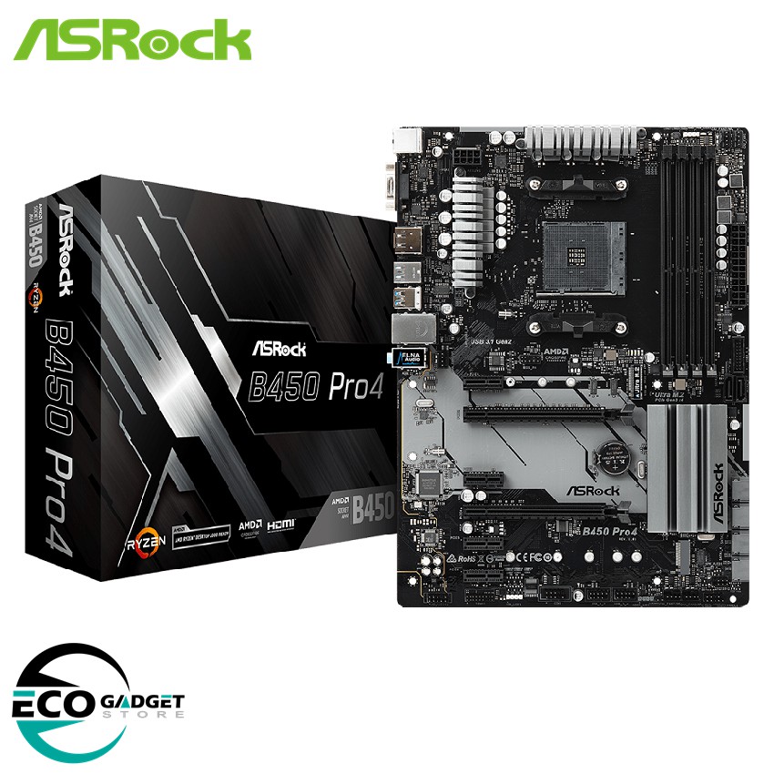 ASRock B450 Pro4 MotherBoard (AMD AM4 / DDR4) | Shopee Philippines