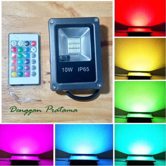 10 Watt RGB Floodlight Remote 10w Floodlight | Shopee Philippines
