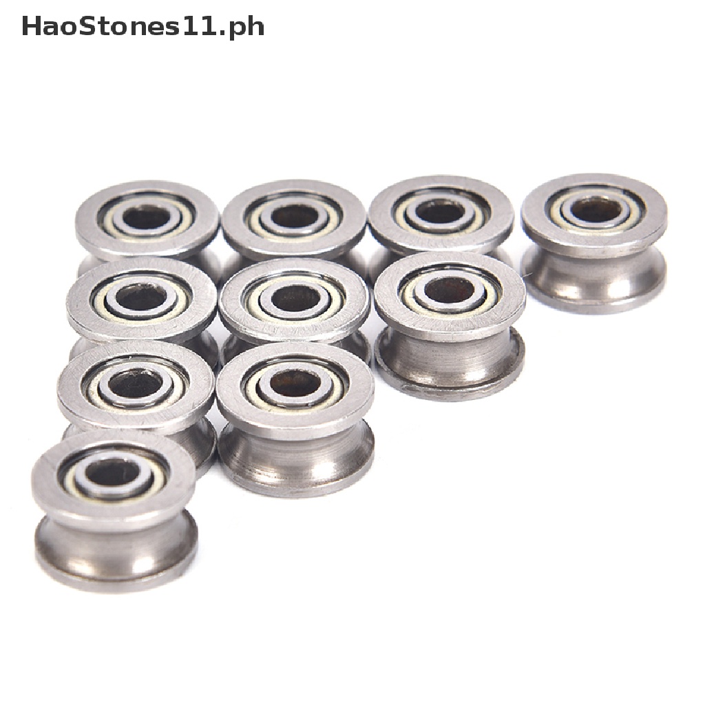 【HaoStones11】 10pcs U624ZZ U groove ball bearing guide pulley for rail ...