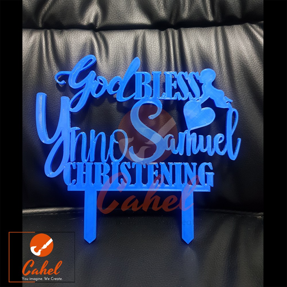 Christening Baptism Dedication Cake Topper / Personalized Customized ...