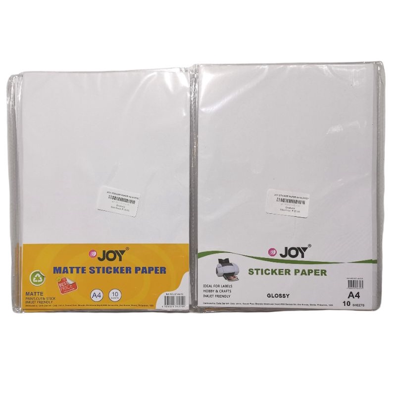 10pcs Joy Sticker Paper A4 Size | Shopee Philippines