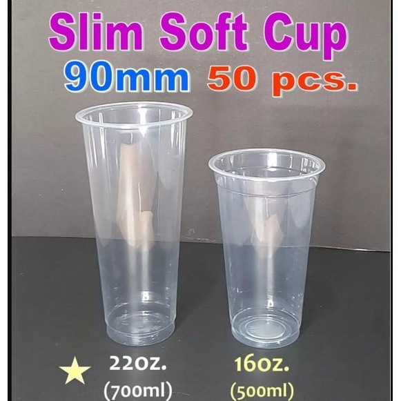 50pcs per pack SLIM CUPS or with lids 16oz 22oz | Shopee Philippines