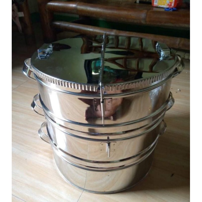 14" Stainless Round Steamer 3layers | Shopee Philippines
