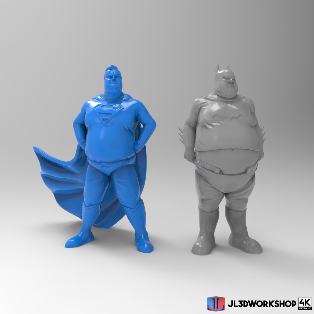 JL3D Figure / Figure 1/64 Scale Batman Superman Founded Fat Fat ...