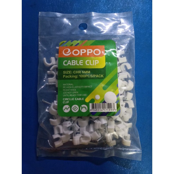 PVC CABLE CLIP ROUND AND FLAT HEAVY DUTY (100pcs per pack) | Shopee ...