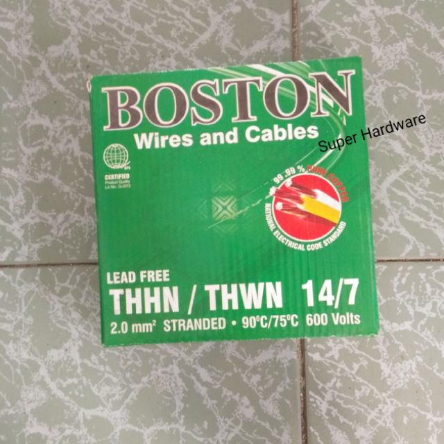 Boston / Roto Stranded THHN / THWN Wire 14/7 150m/box | Shopee Philippines
