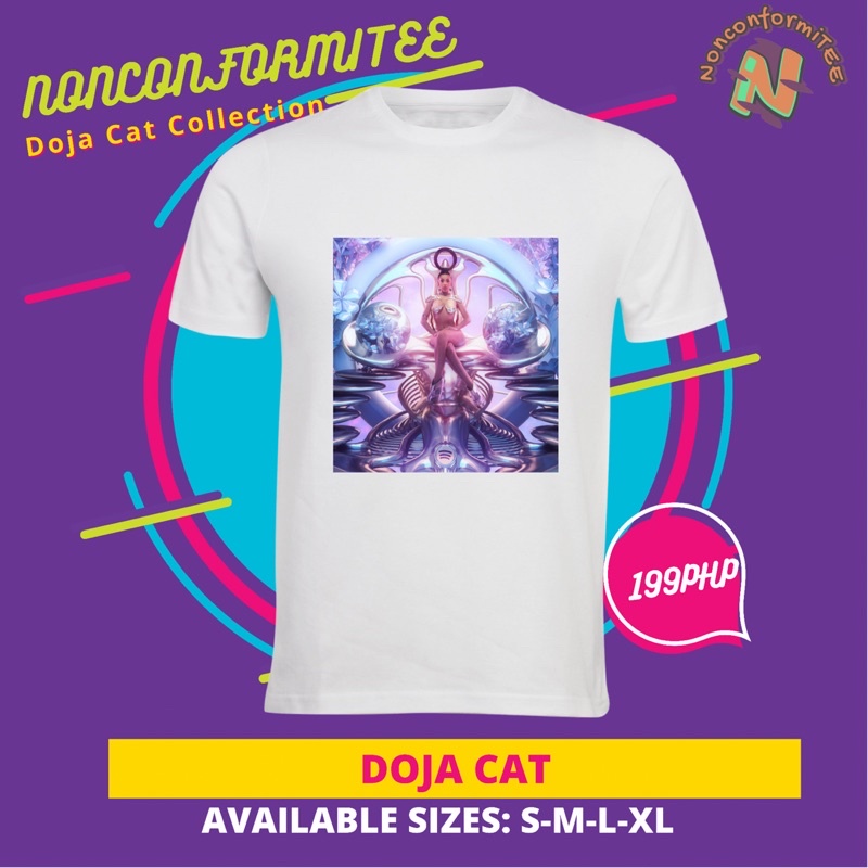 Doja Cat Merch Unisex T-shirt Cotton Rubberized Print | Shopee Philippines