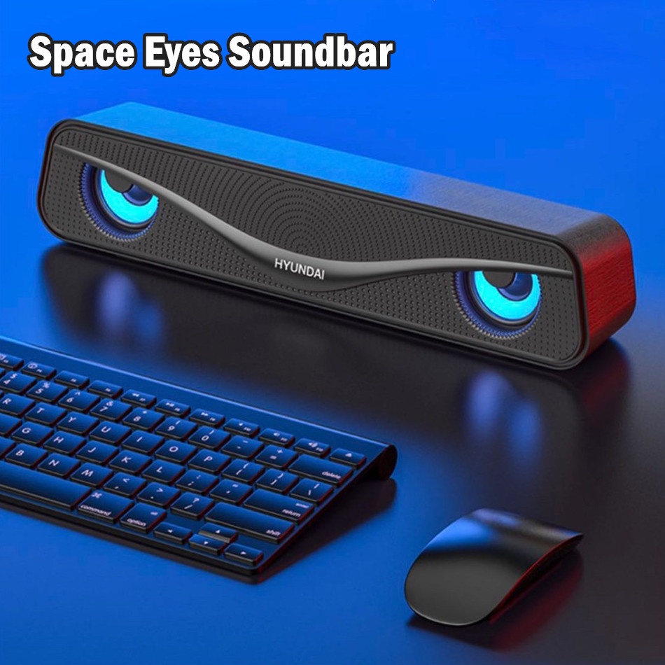 Colorful LED Lights Space Eyes Soundbar Multimedia Speaker Desktop ...