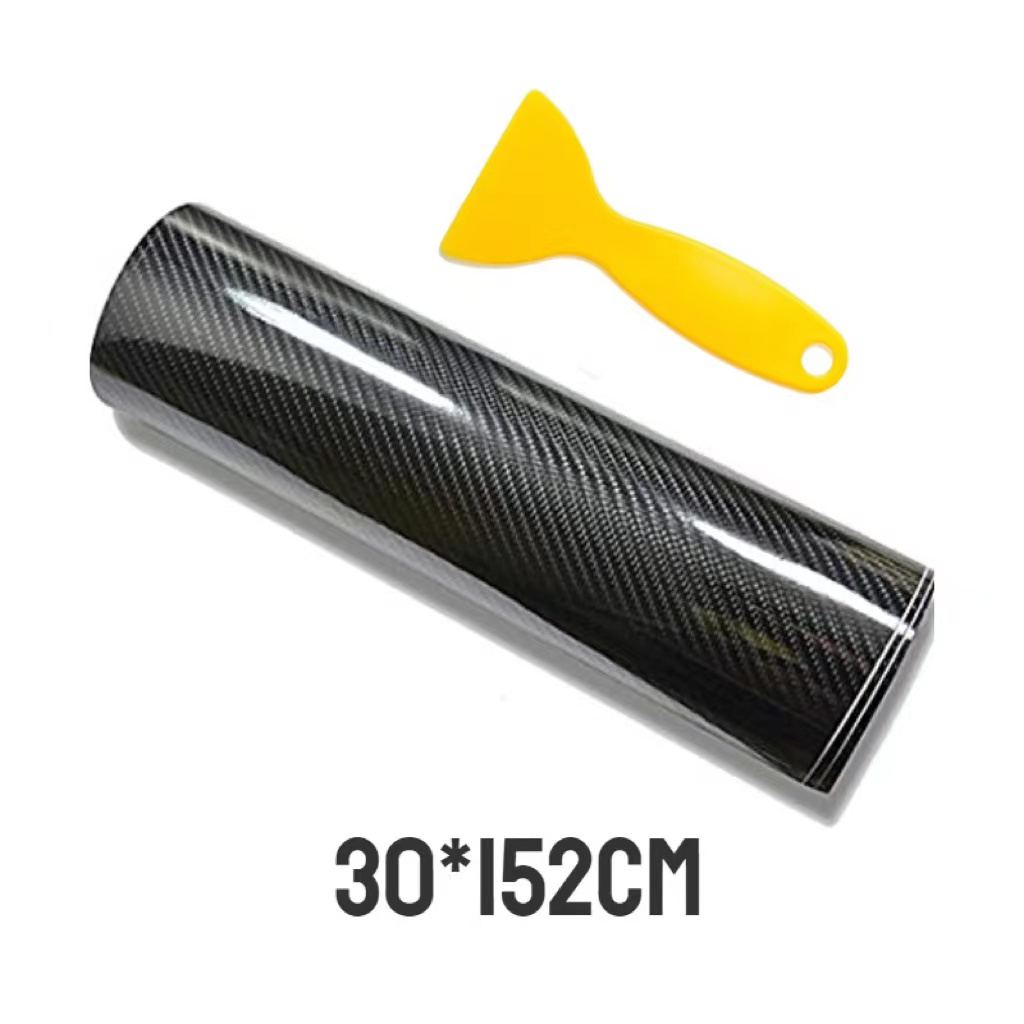 Car 7D Carbon Fiber Sticker Waterproof Glossy Vinyl Roll Motorcycle ...