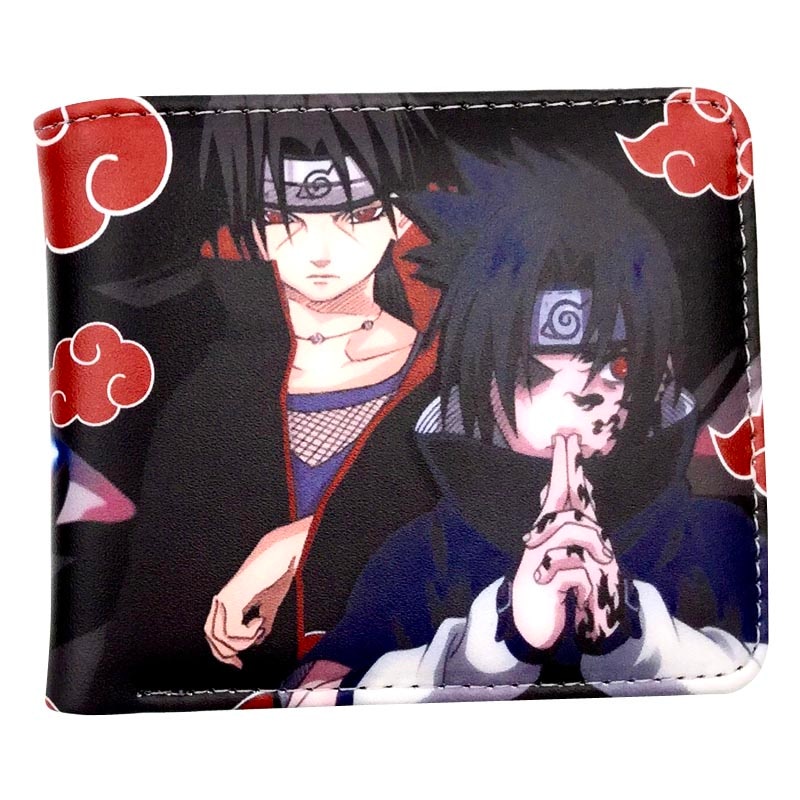 Uchiha Sasuke Uchiha Itachi Cartoon Boy Girl Card Wallet ID Cash Purse ...