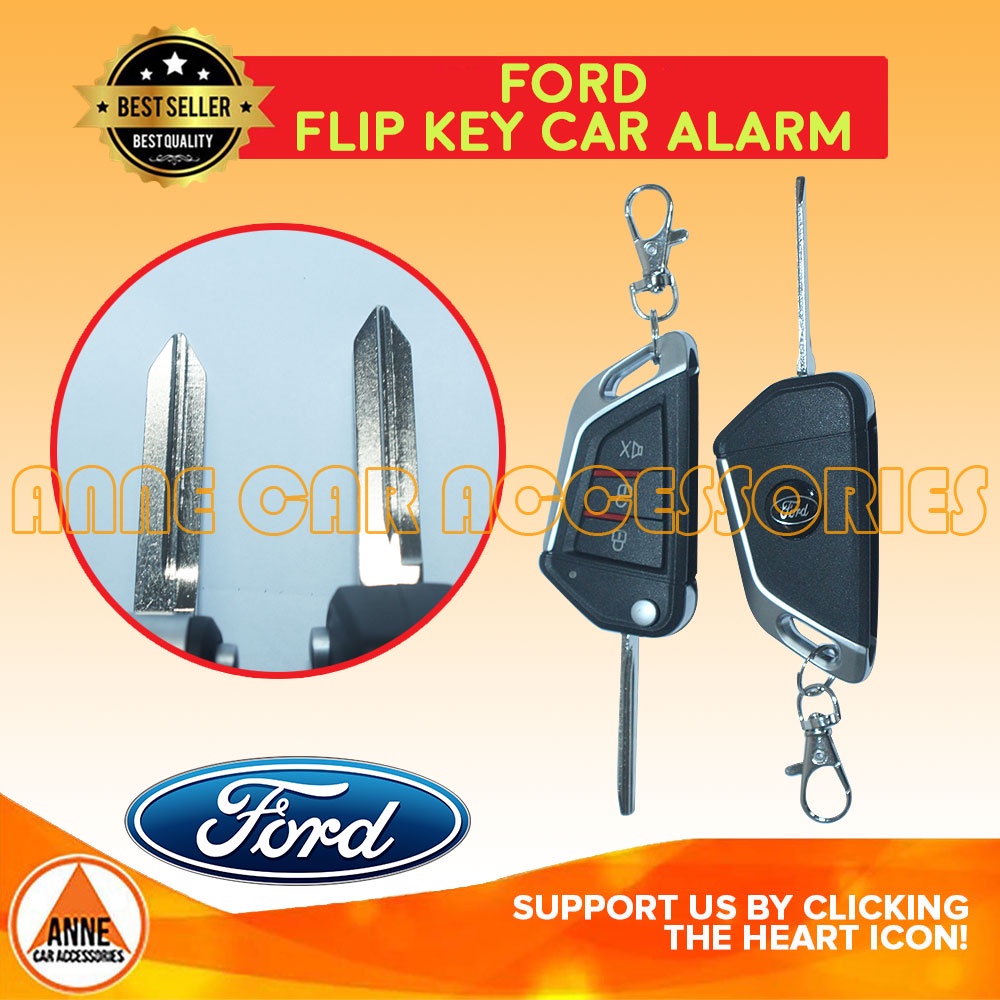 Ford Flip Key - Car Alarm System Security Key Negative and Positive ...