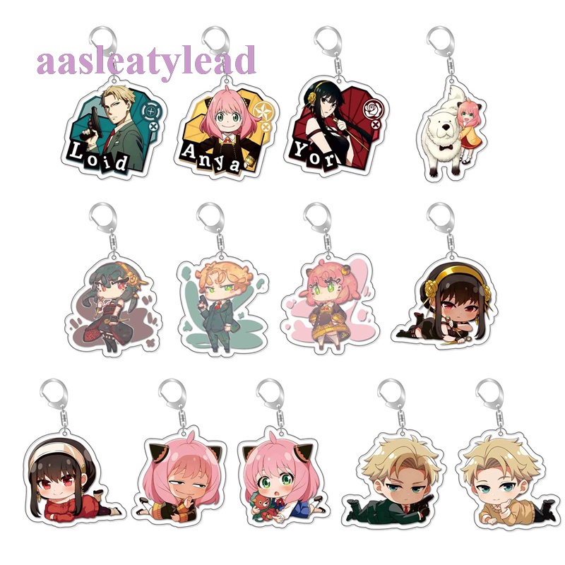 Aasleaty Spy X Family Kawaii Cosplay Keychain Twilight Yor Forger Anya ...