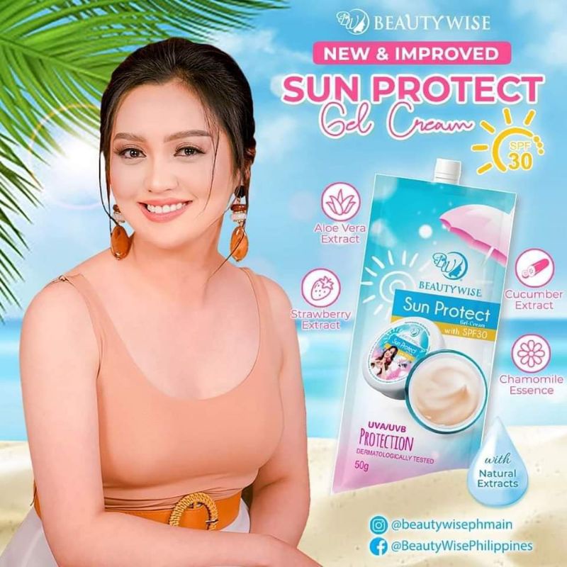 Beautywise Sun Protect Gel Cream 50g | Shopee Philippines