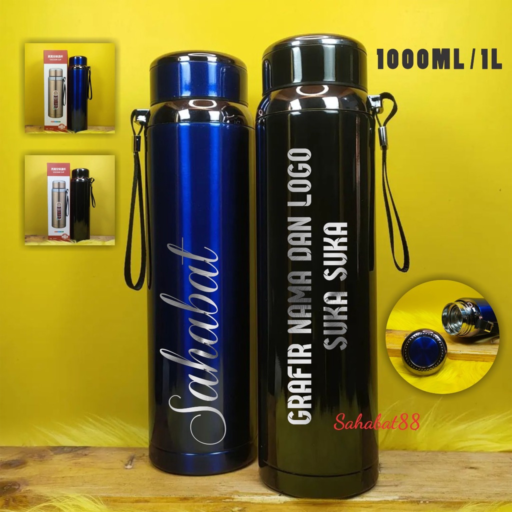 TERMOS Mini Stainless Steel Thermos 1liter/1000ml 800ml 600ml Free Name ...