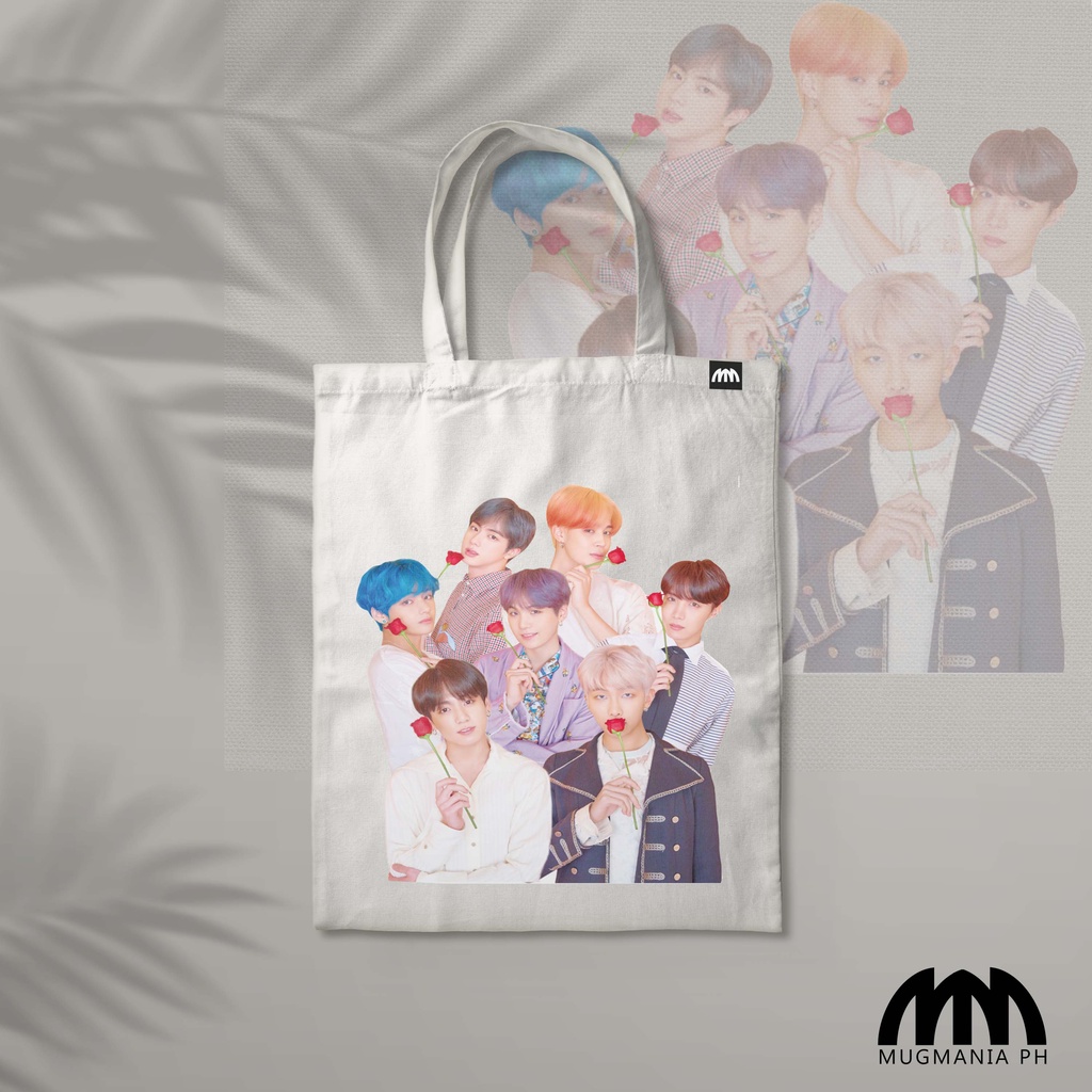 KPOP Tote Bag with Zipper - Mugmania - KPOP Jungkook, V ,Jimin , Jin ...
