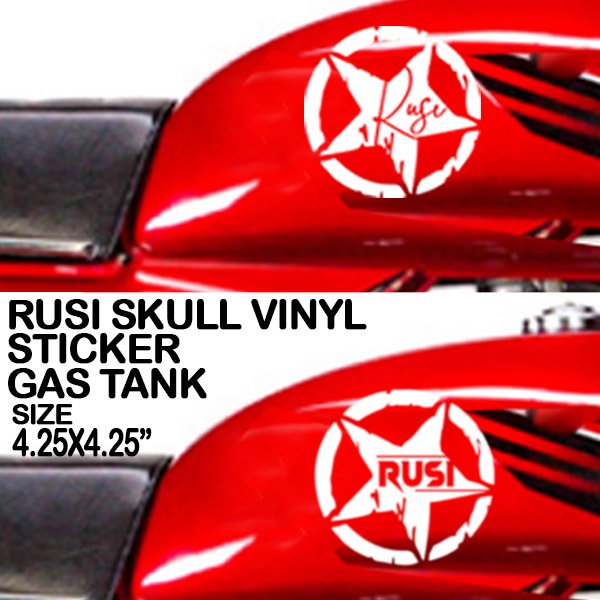 RUSI SKULL Punisher Cut Out Sticker for Gas Tank size 4.25x4.25 inches ...