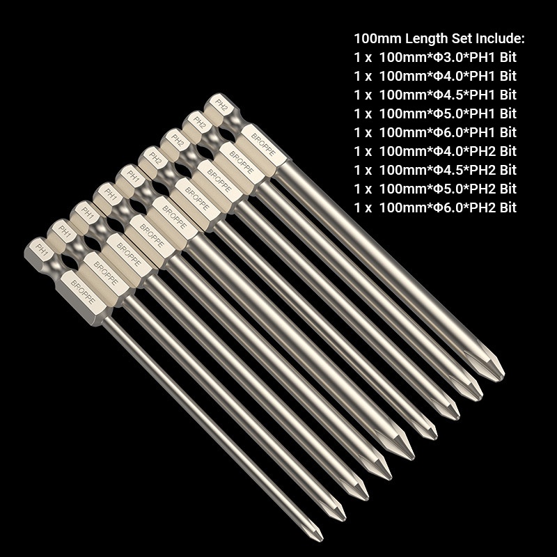 13Pcs Precision Screwdriver Bit Cross Head Magnetic Bit 50mm Length S2 ...