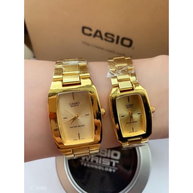 ATW Casio stainless watch analog couple watch with can&paper bag ...
