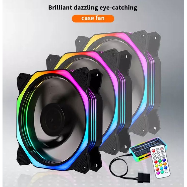 A-RGB PC case fan | 120mm Cooling Fan with remote | 3 in 1 kit | 6pin ...