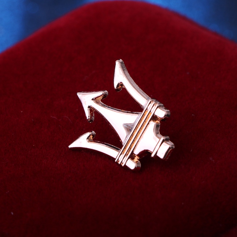 Hot Sell Korean Personality Mini Pin Trident Five Pointed Star Men's ...